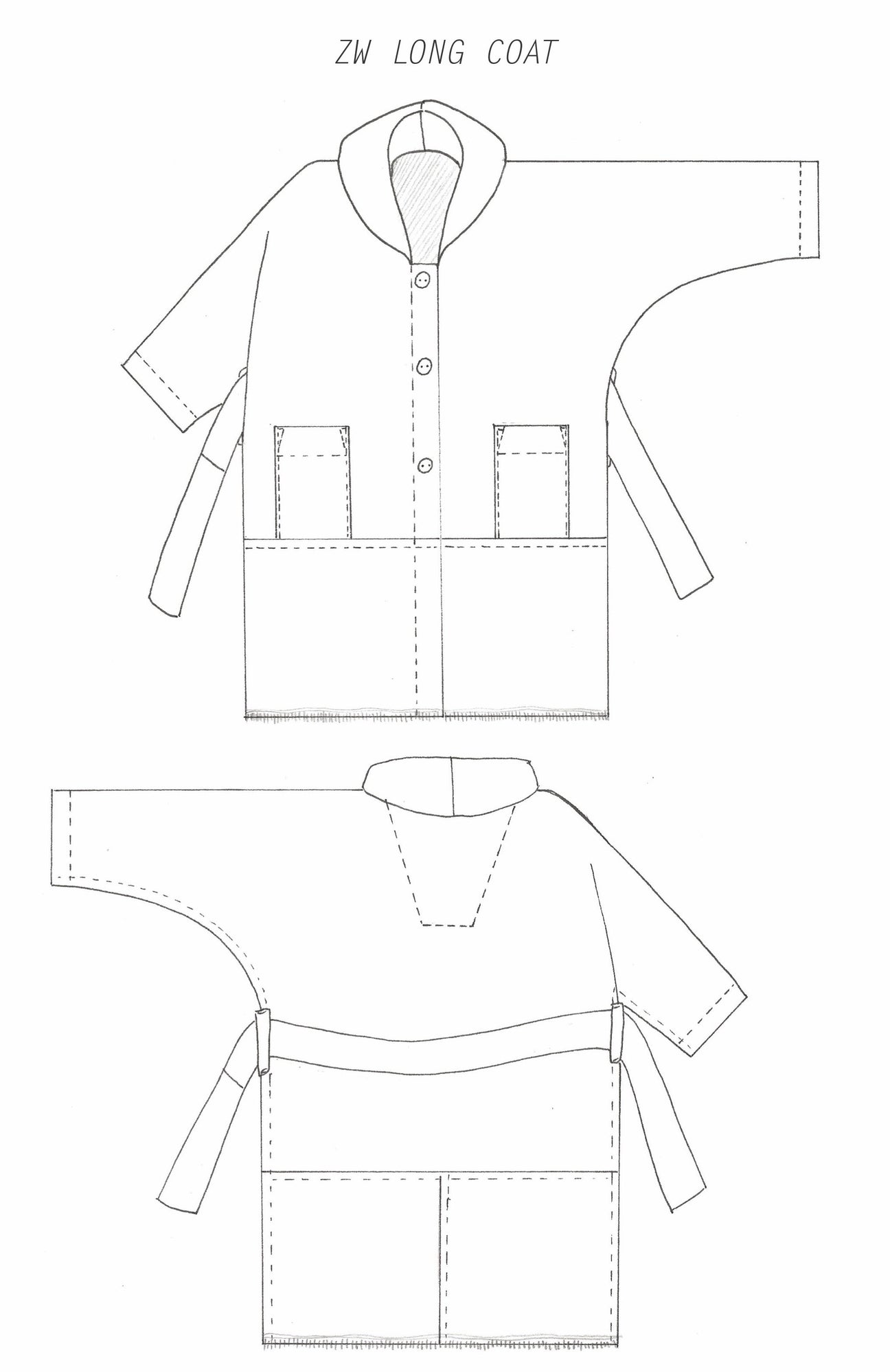 ZERO WASTE Unisex Coat - PDF Sewing Pattern – Mill Creations