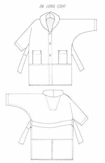 ZERO WASTE Unisex Coat - PDF Sewing Pattern – Mill Creations