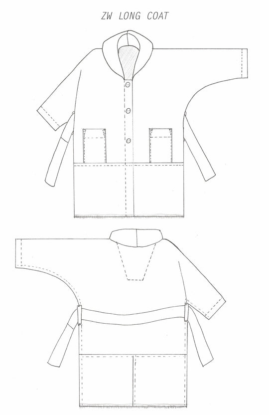 ZERO WASTE Unisex Coat - PDF Sewing Pattern – Mill Creations