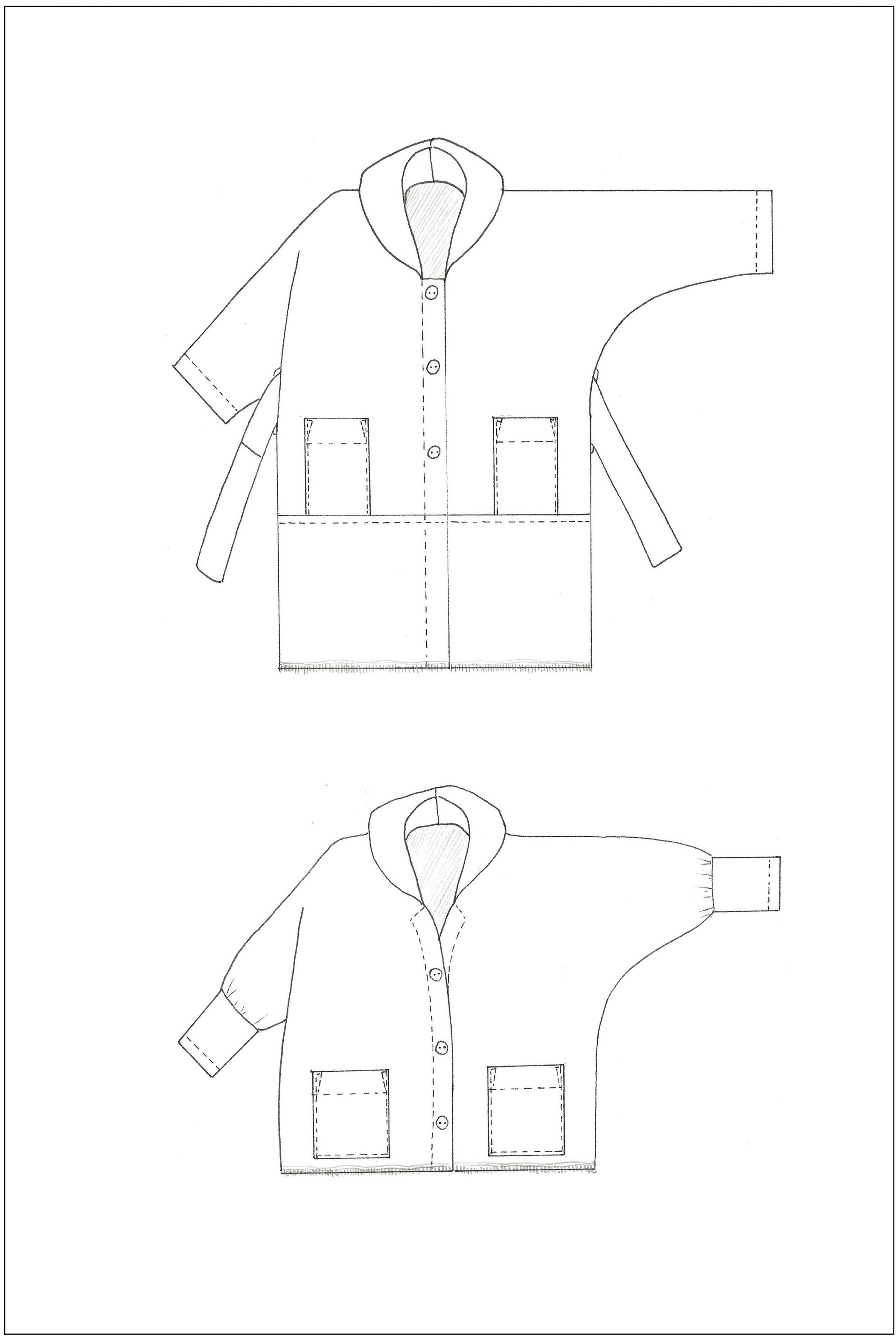 ZERO WASTE Unisex Coat - PDF Sewing Pattern – Mill Creations